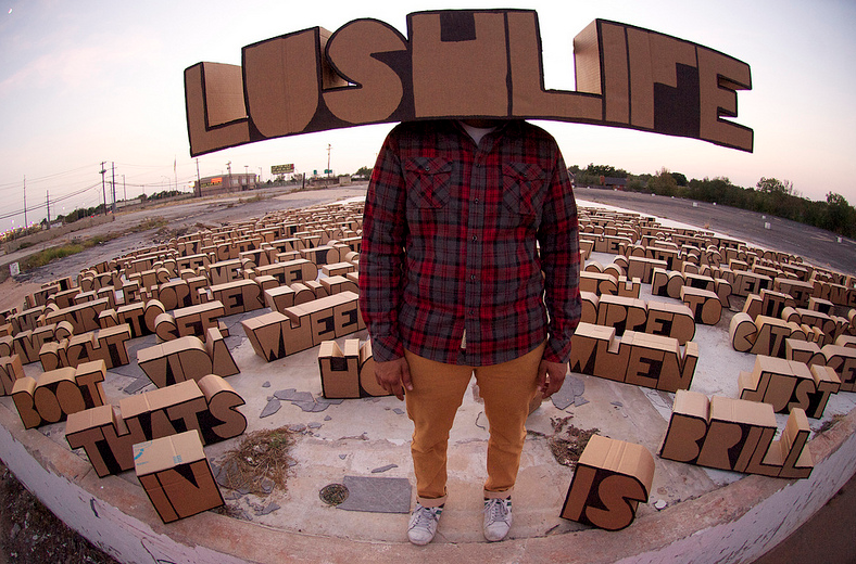 Wearable Cardboard Typography - THE ARTS BOARD FOR CARDBOARD